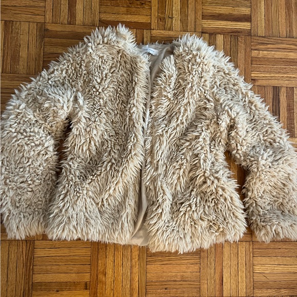 Bear Dance | Jackets & Coats | Cream Fuzzy Furry Jacket | Poshmark